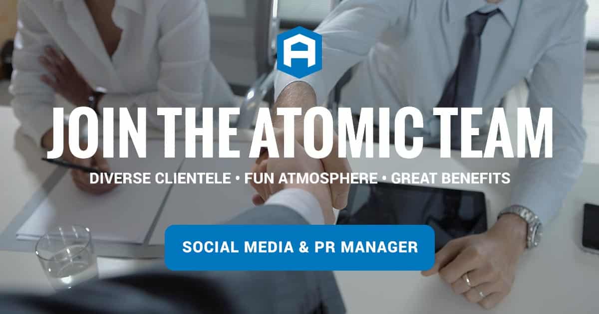 Social Media & PR Manager Job Description | Atomic DC