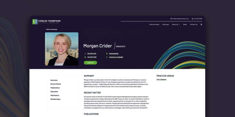 Cowles Thompson by Atomic - Web Design Portfolio for Law Firms